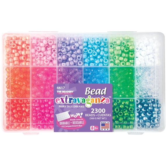 The Beadery, Bead Craft Storage Box, 18 Compartments, White - Walmart.com