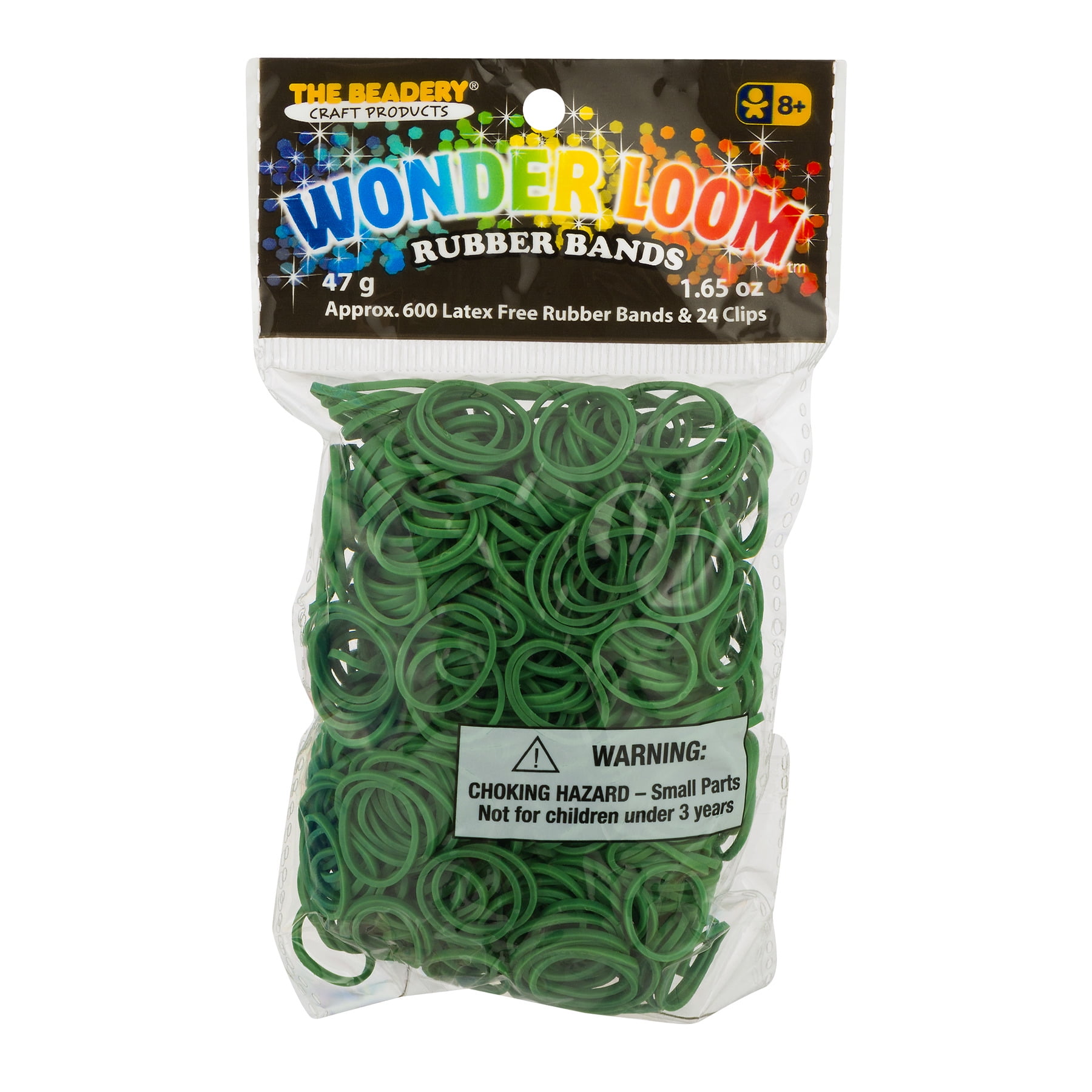 The Beadery Wonder Loom Rubber Bands Green, 600 Count - Walmart.com