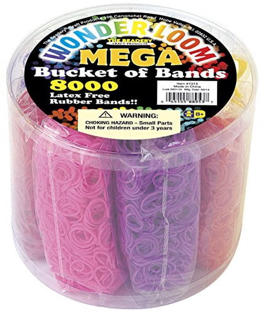 The Beadery - WonderLoom Mega Rubber Bands - 8000 Pieces - Walmart ...