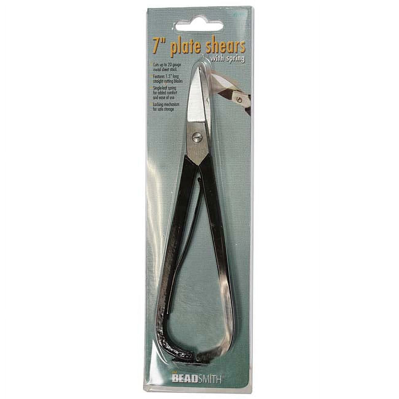The Beadsmith 7 Plate Shears With Spring - Cuts Up To 20 Gauge Sheet ...
