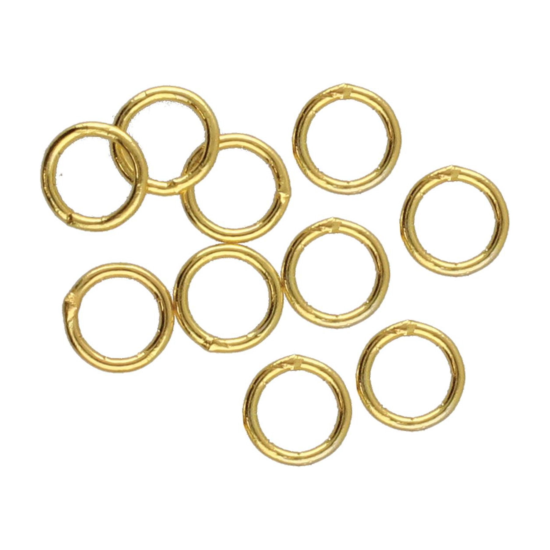 The Beadsmith Basic Elements Soldered Jump Rings – 6mm diameter, Gold ...