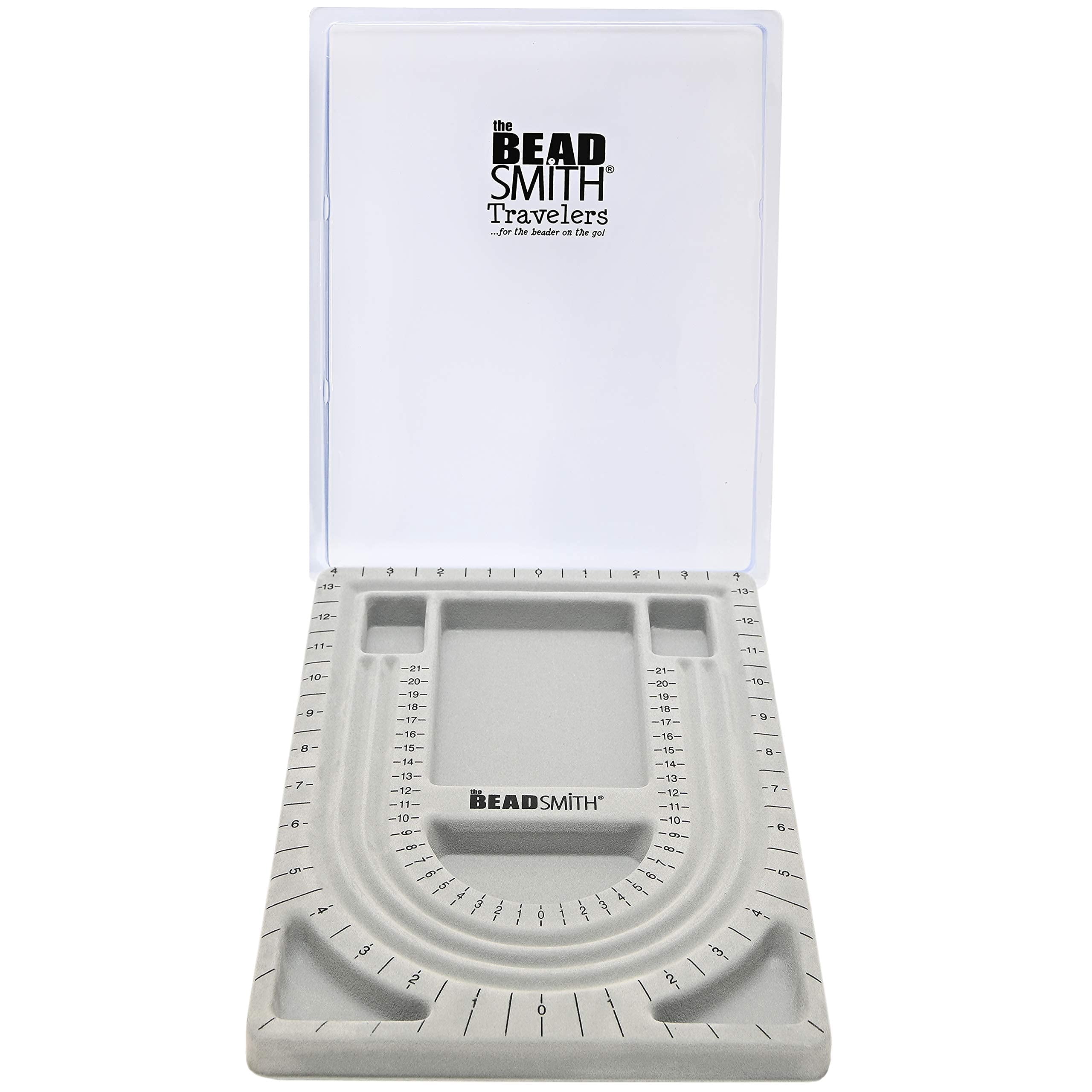 The Beadsmith Bead Board EC36 with Cover, Grey Flocked, 3 U-Shaped ...