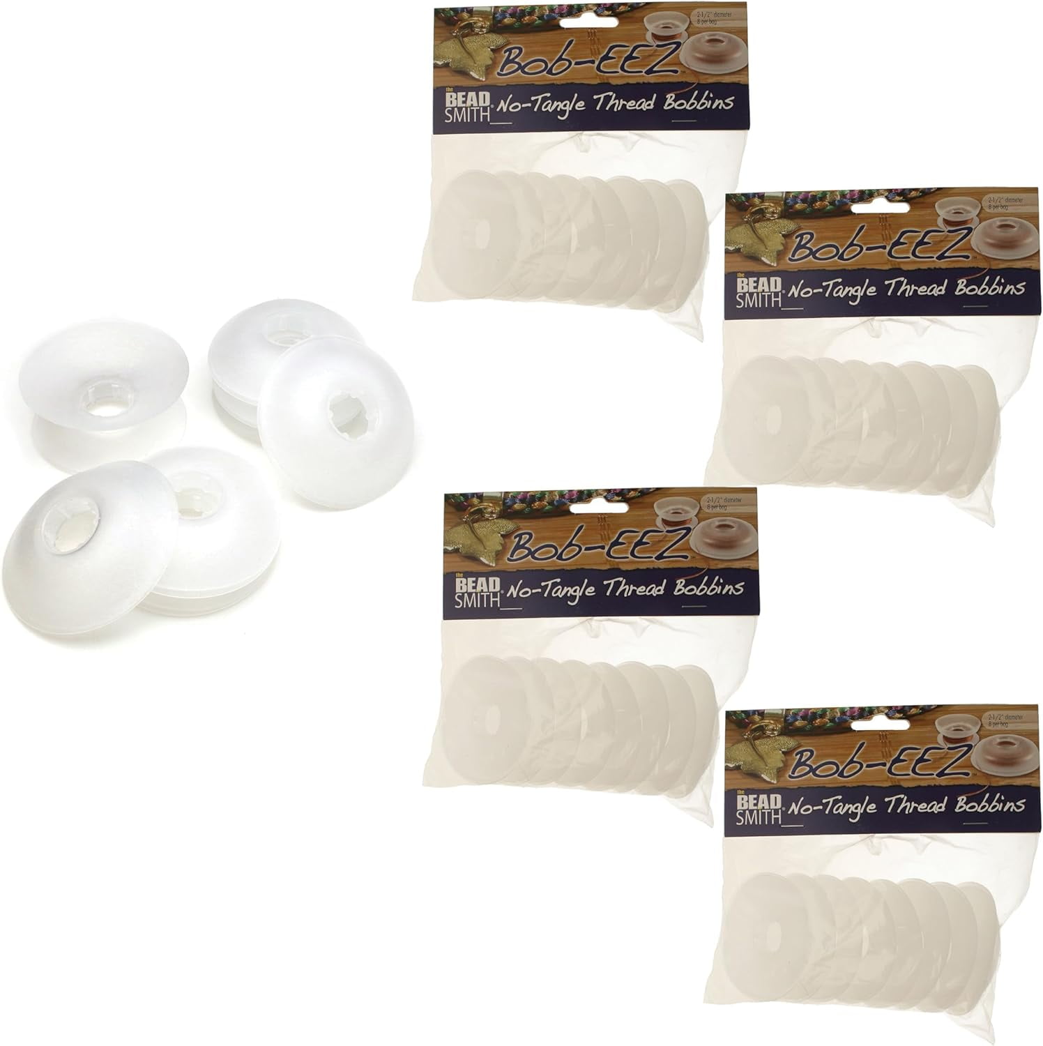 The Beadsmith Bob-EEZ 4-Piece Combo – No Tangle Thread Bobbins – 2.5 ...