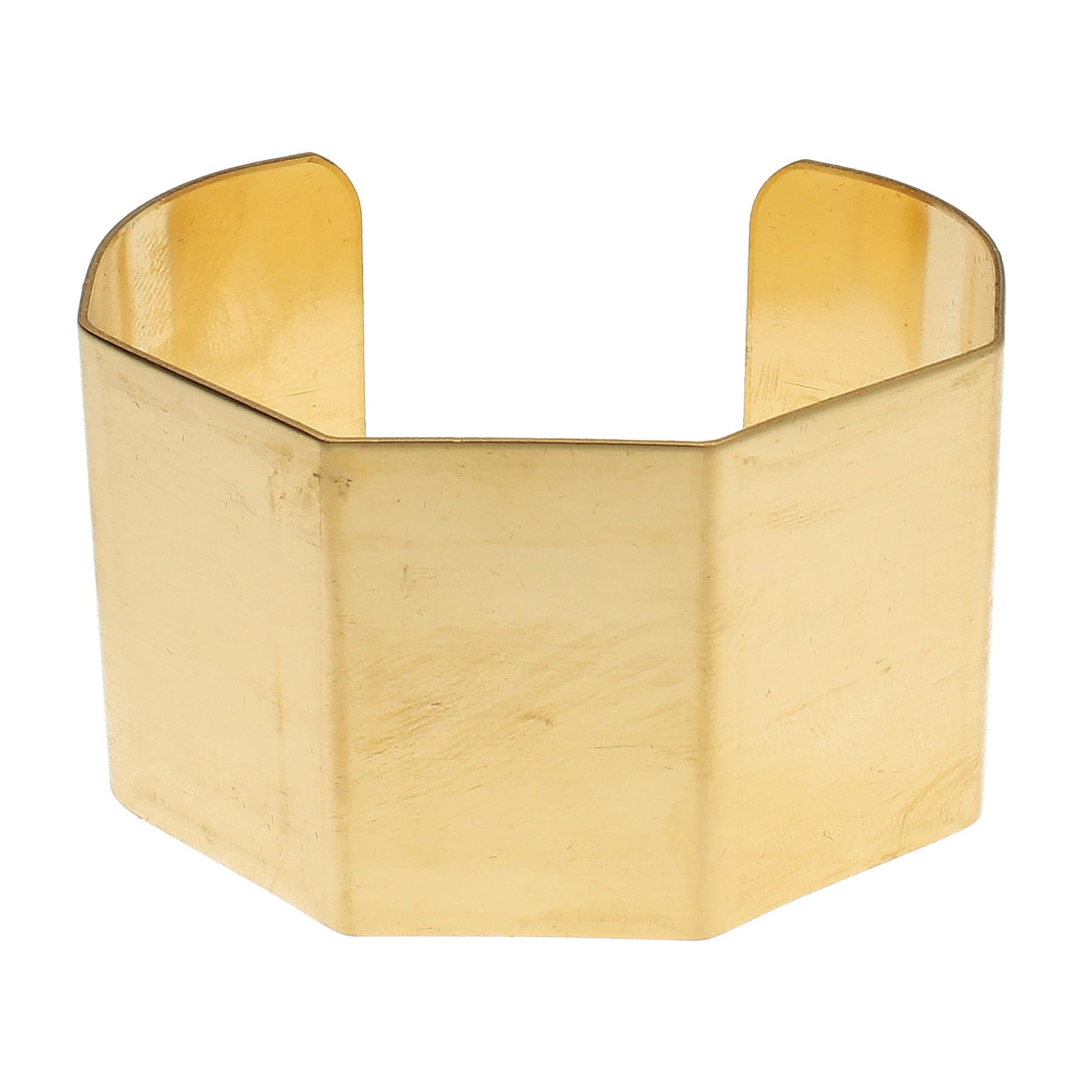 The Beadsmith Bracelet Cuff with Bends – Made of Raw Brass – Adjustable ...