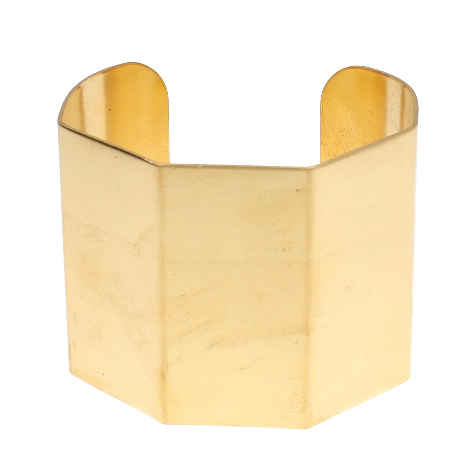 The Beadsmith Bracelet Cuff with Bends – Made of Raw Brass – Adjustable ...