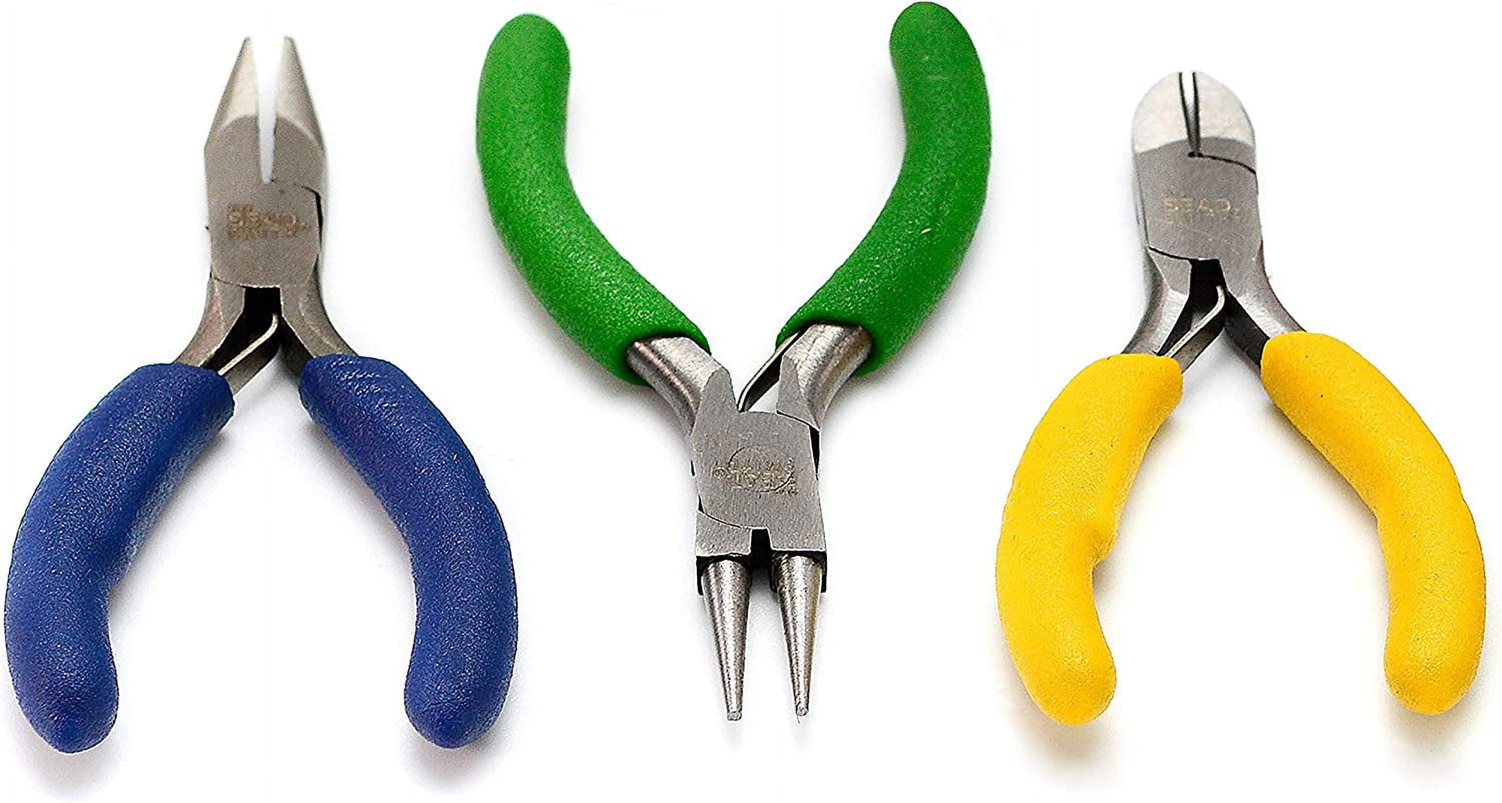 The Beadsmith Color-ID Mini Pliers - Color Coded Set - 3 Inches, 3 ...
