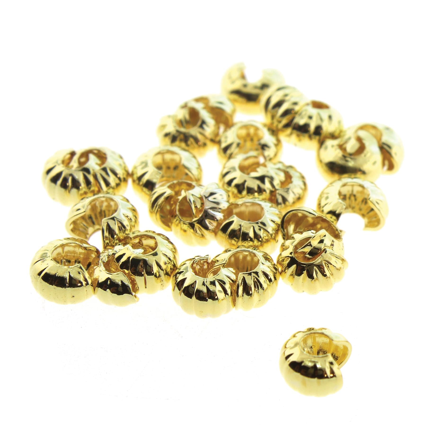The Beadsmith Crimp Bead Covers – Corrugated Round Shape, Half Open ...