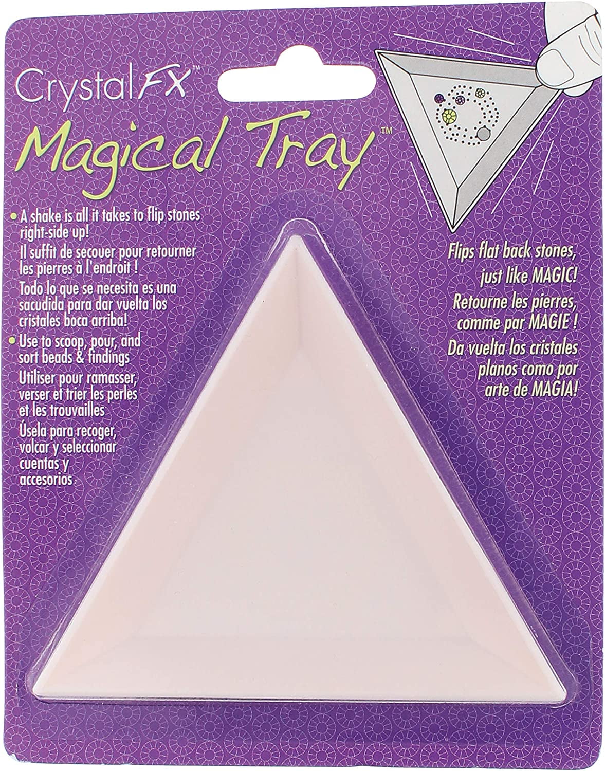 The Beadsmith Crystal FX Magical Tray, Plastic Sorting Tray, White color, Organizer for art ...