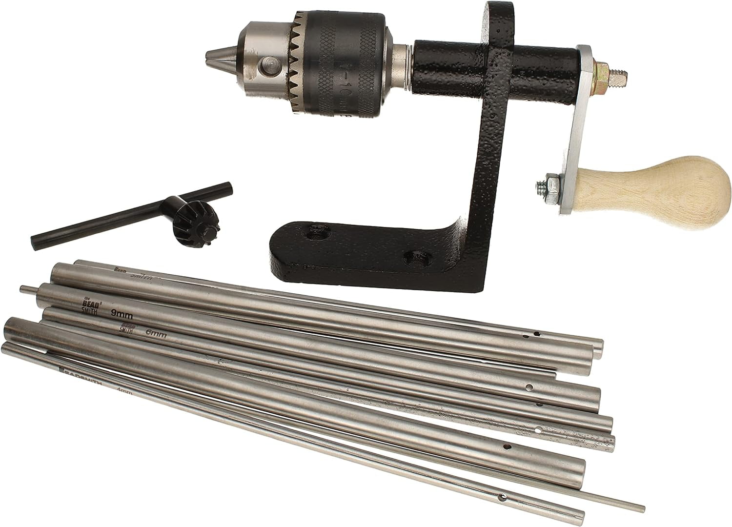 The Beadsmith EZ Coiler Pro - Wire Elements – Includes Mountable Base, 9 Mandrels, Chuck Key ...