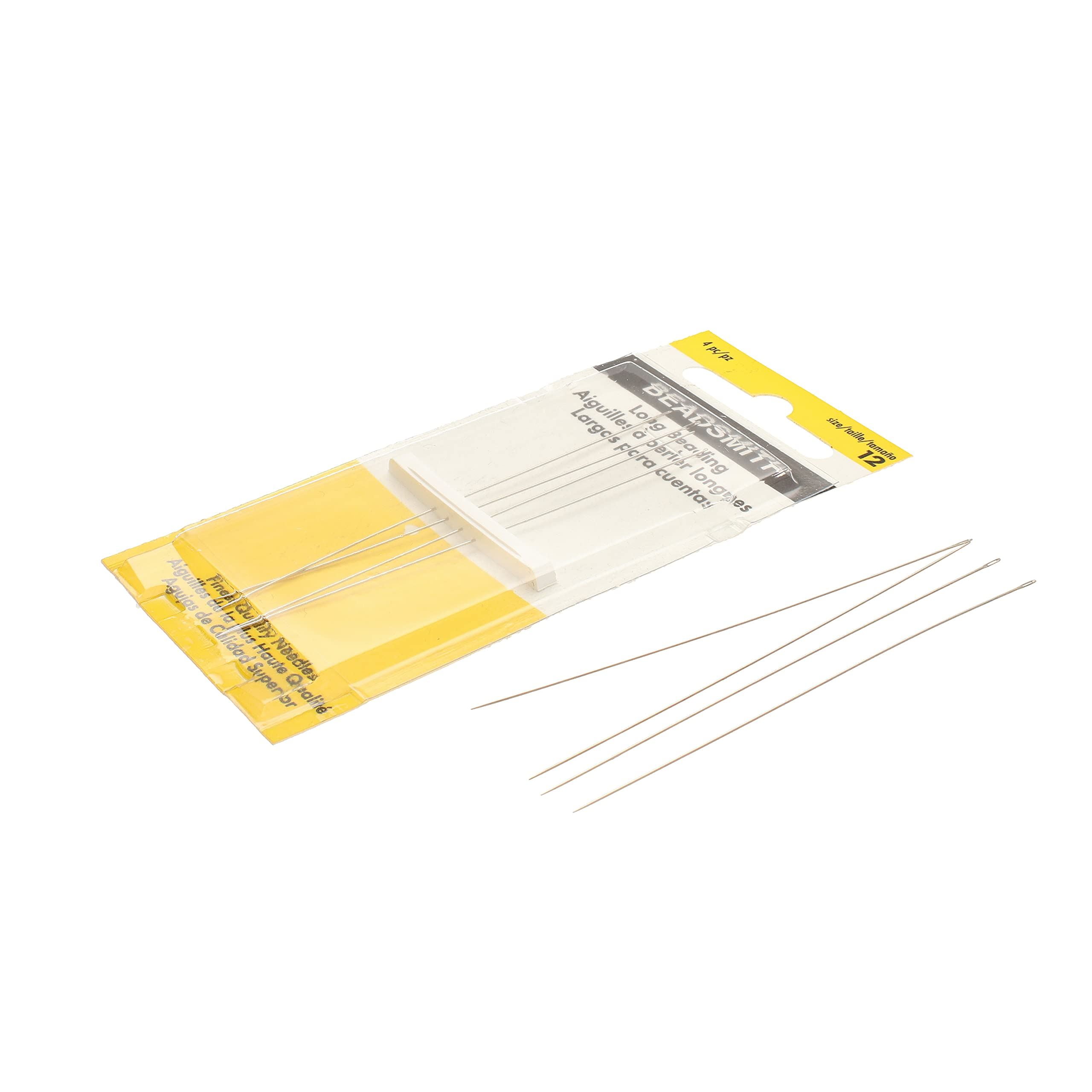 The Beadsmith Extra Long Beading Needles – Size 12, Card of 4 Needles ...