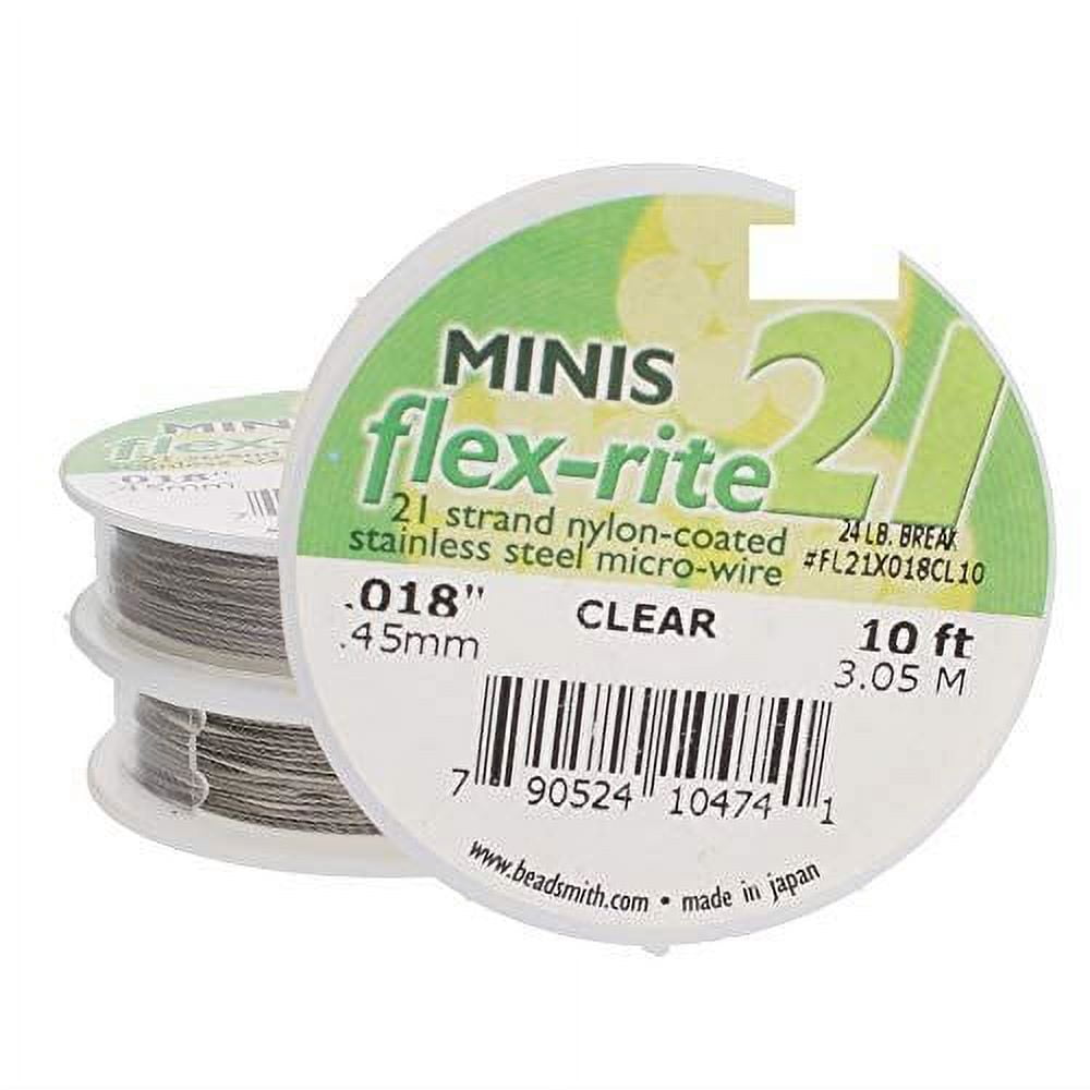 The Beadsmith Flex-Rite 21 Strand Nylon Coated, Stainless-Steel Beading ...