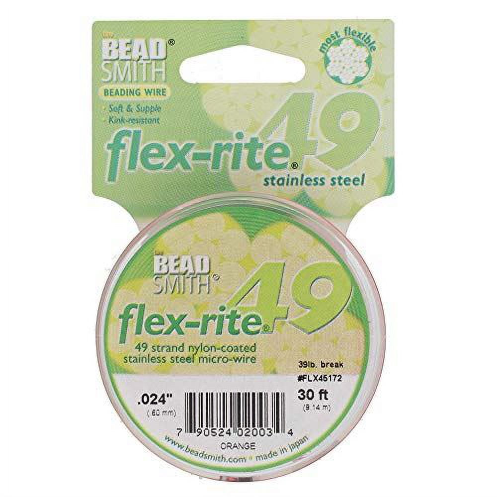 The Beadsmith Flex-Rite 49 Strand Nylon Coated, Stainless-Steel Beading ...