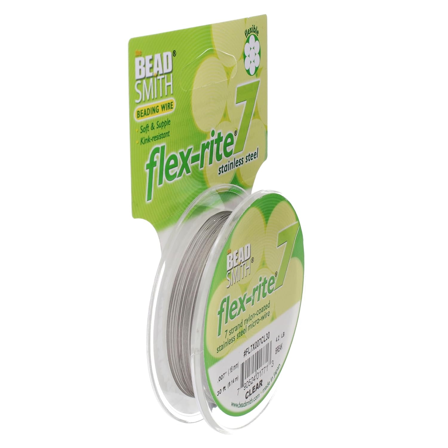 The Beadsmith Flex-Rite 7 Strand Nylon Coated, Stainless-Steel Beading ...