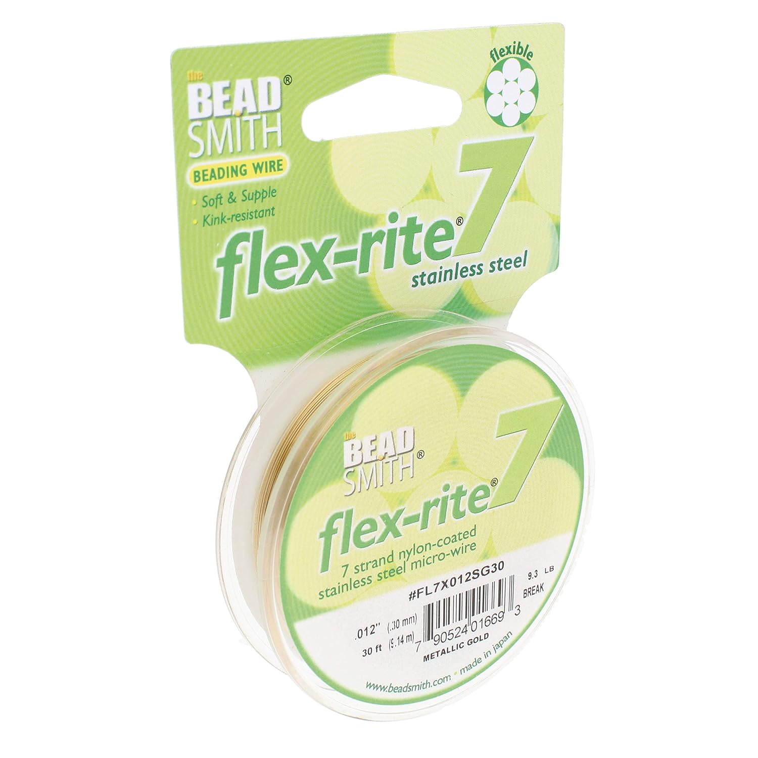 The Beadsmith Flex-Rite 7 Strand Nylon Coated, Stainless-Steel Beading ...