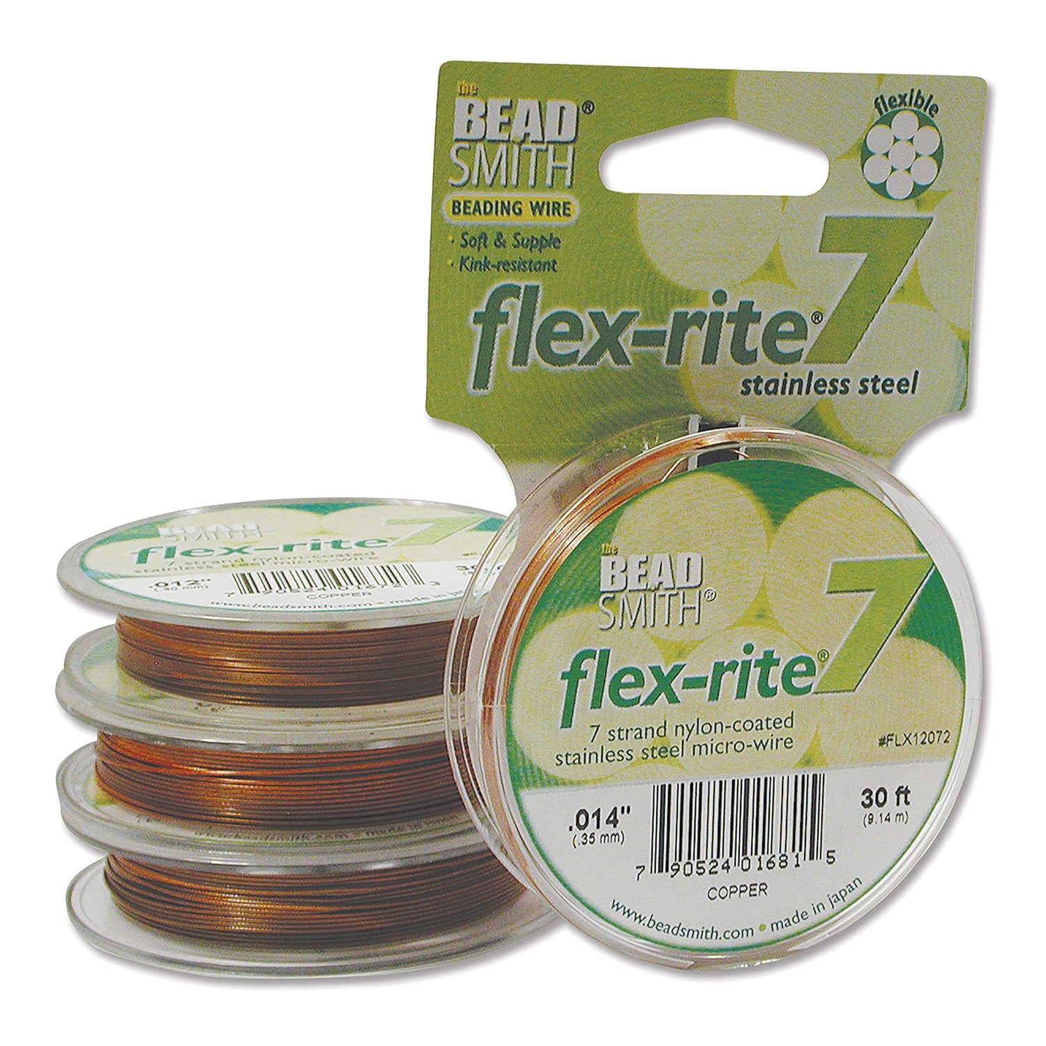 The Beadsmith Flex-Rite 7 Strand Nylon Coated, Stainless-Steel Beading ...