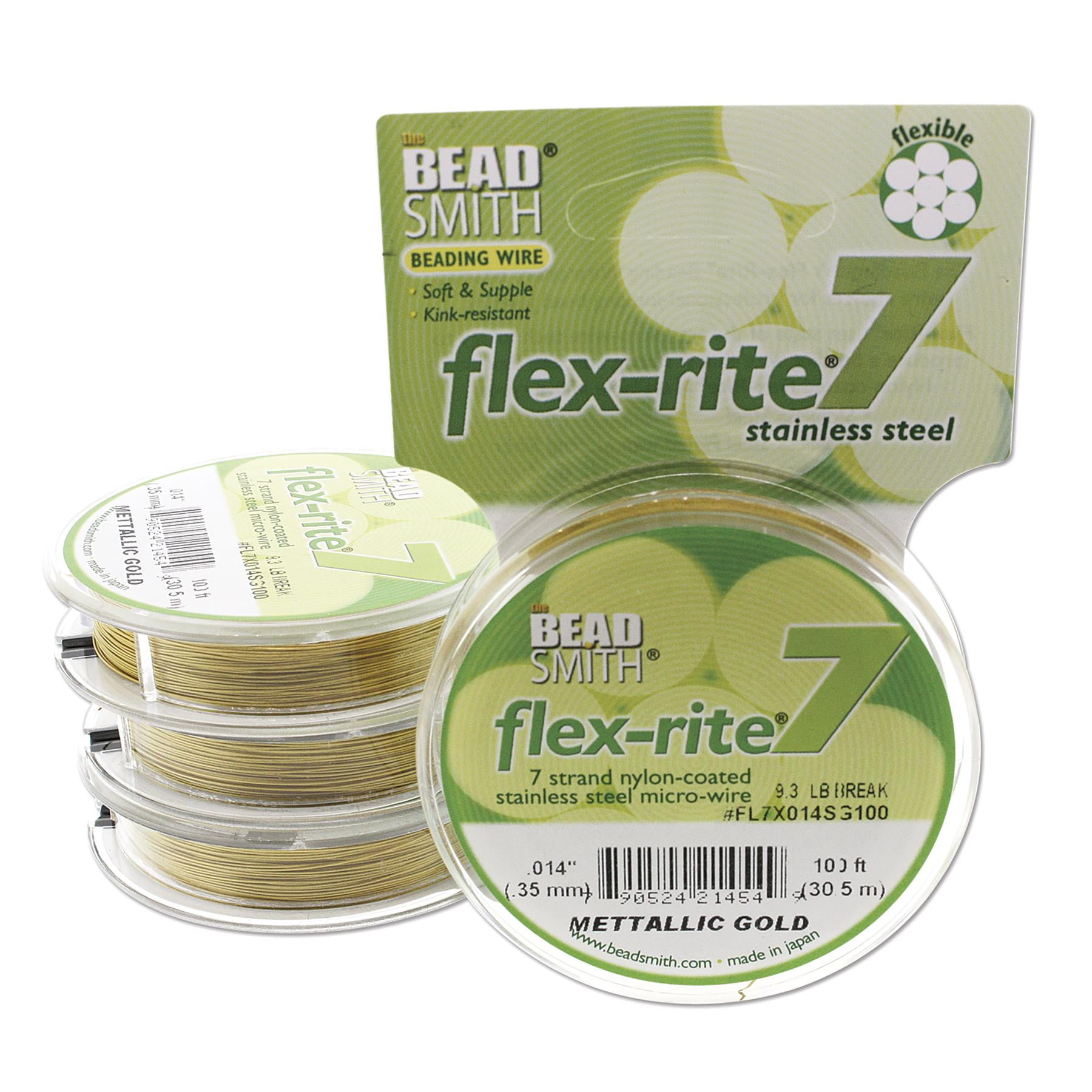 The Beadsmith Flex-Rite 7 Strand Nylon Coated, Stainless-Steel Beading ...