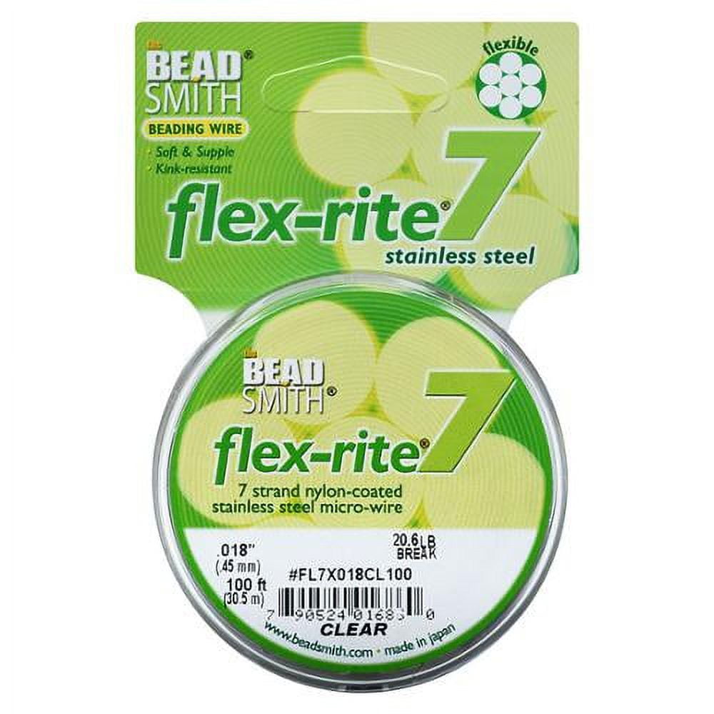 The Beadsmith Flex-Rite 7 Strand Nylon Coated, Stainless-Steel Beading ...
