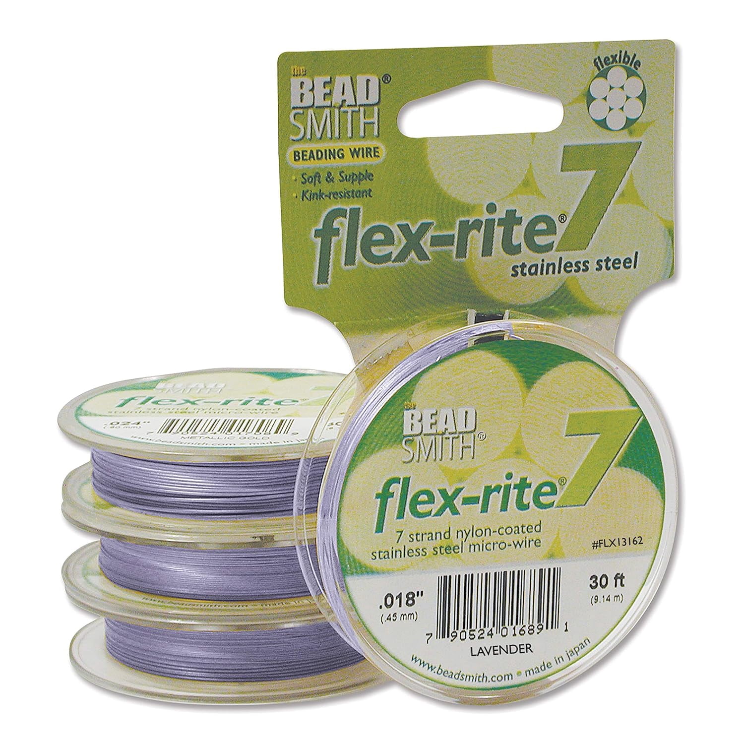 The Beadsmith Flex-Rite 7 Strand Nylon Coated, Stainless-Steel Beading ...