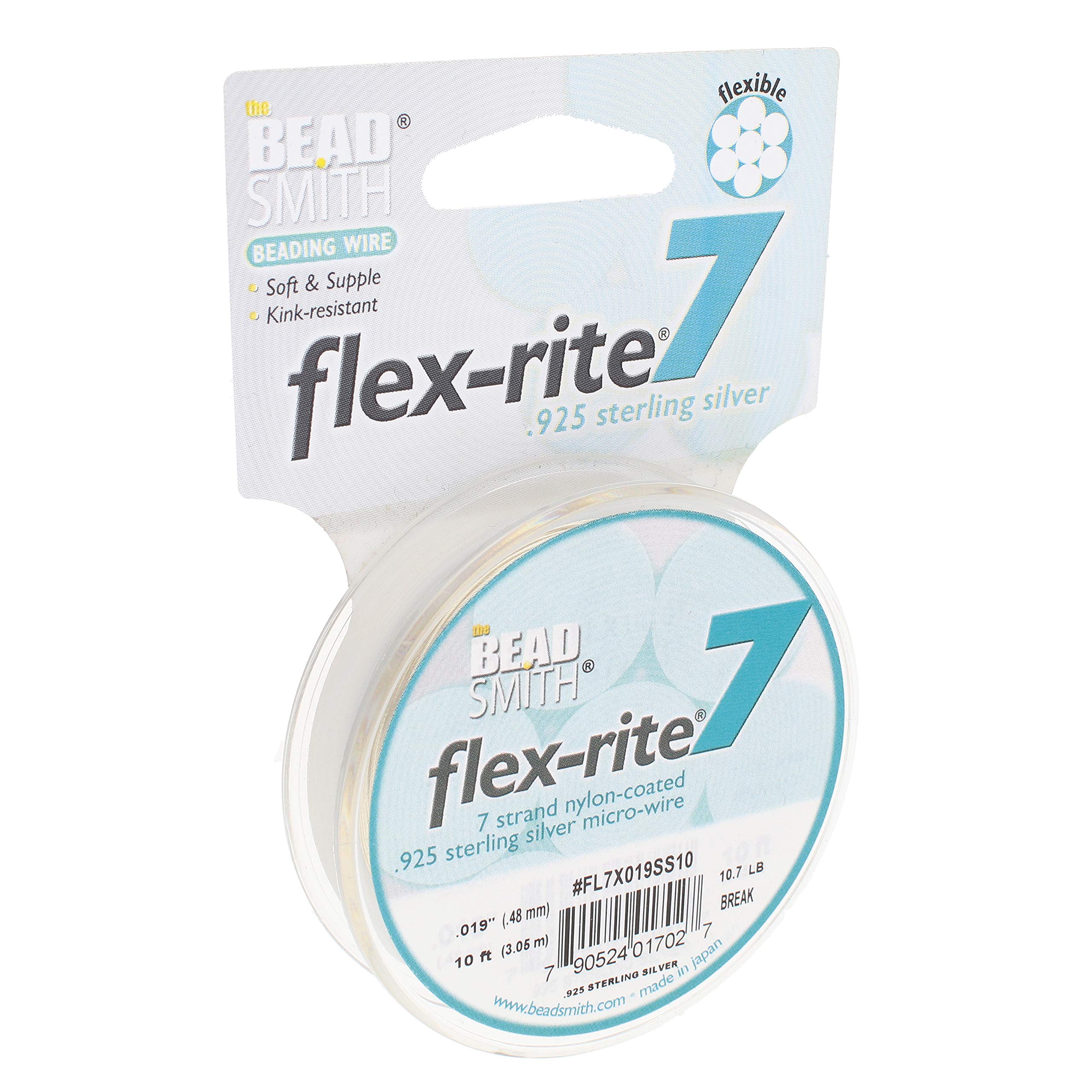 The Beadsmith Flex-Rite 7 Strand Nylon Coated, Stainless-Steel Beading ...