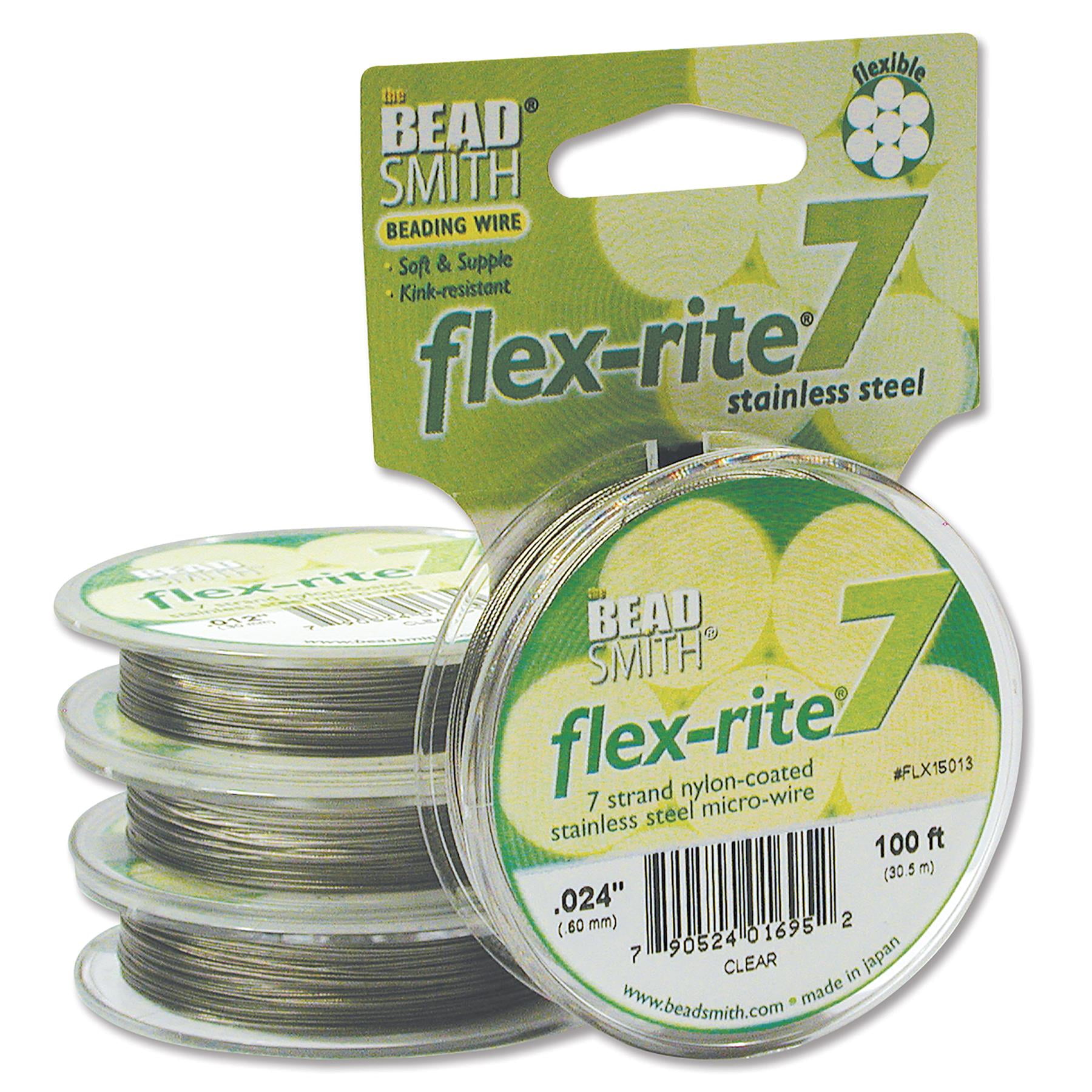 The Beadsmith Flex-Rite 7 Strand Nylon Coated, Stainless-Steel Beading ...
