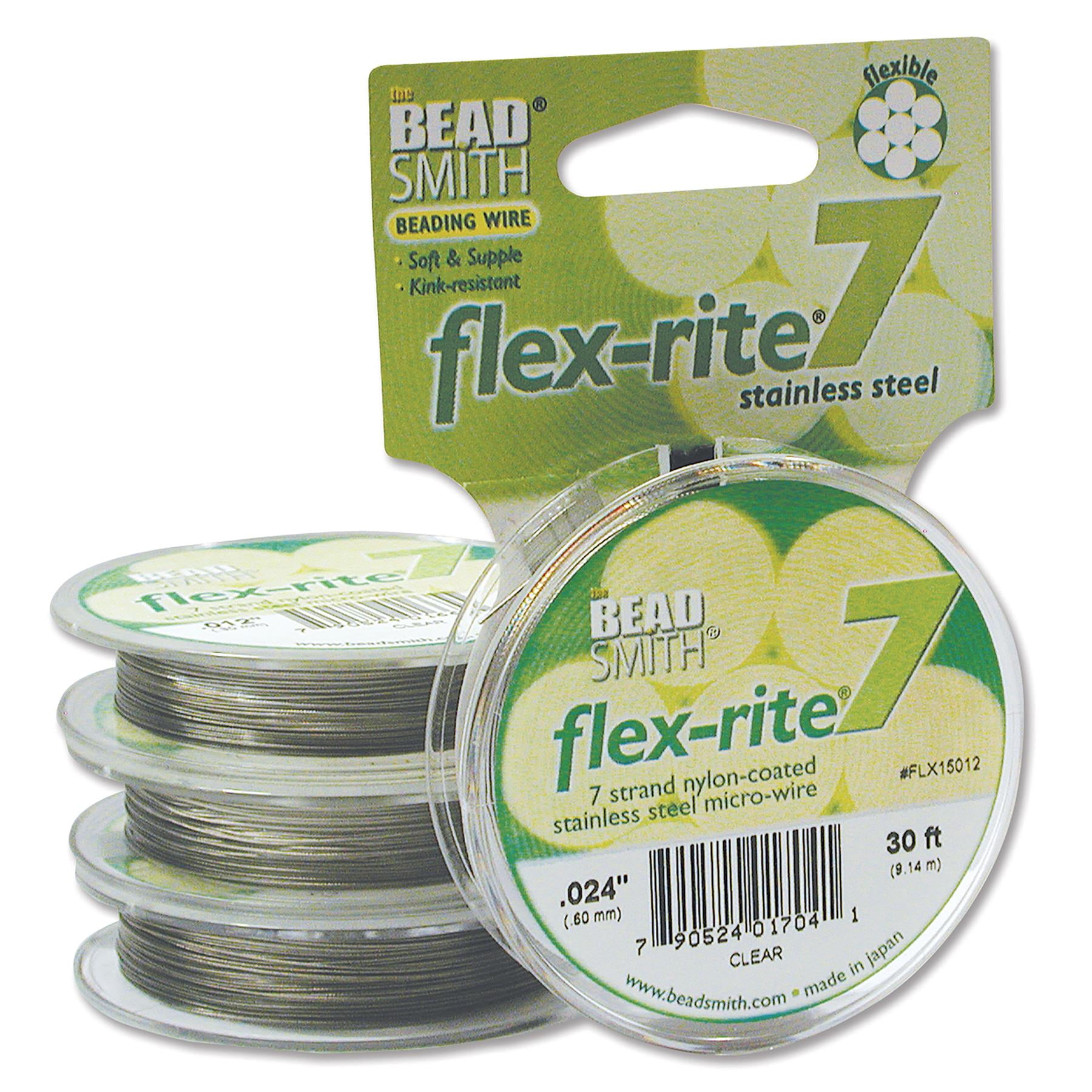 The Beadsmith Flex-Rite 7 Strand Nylon Coated, Stainless-Steel Beading ...