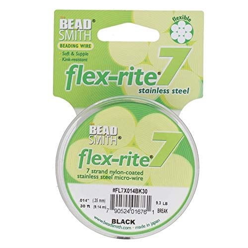 The Beadsmith Flex-Rite - Beading Wire, 49 Strand, Nylon Coated ...