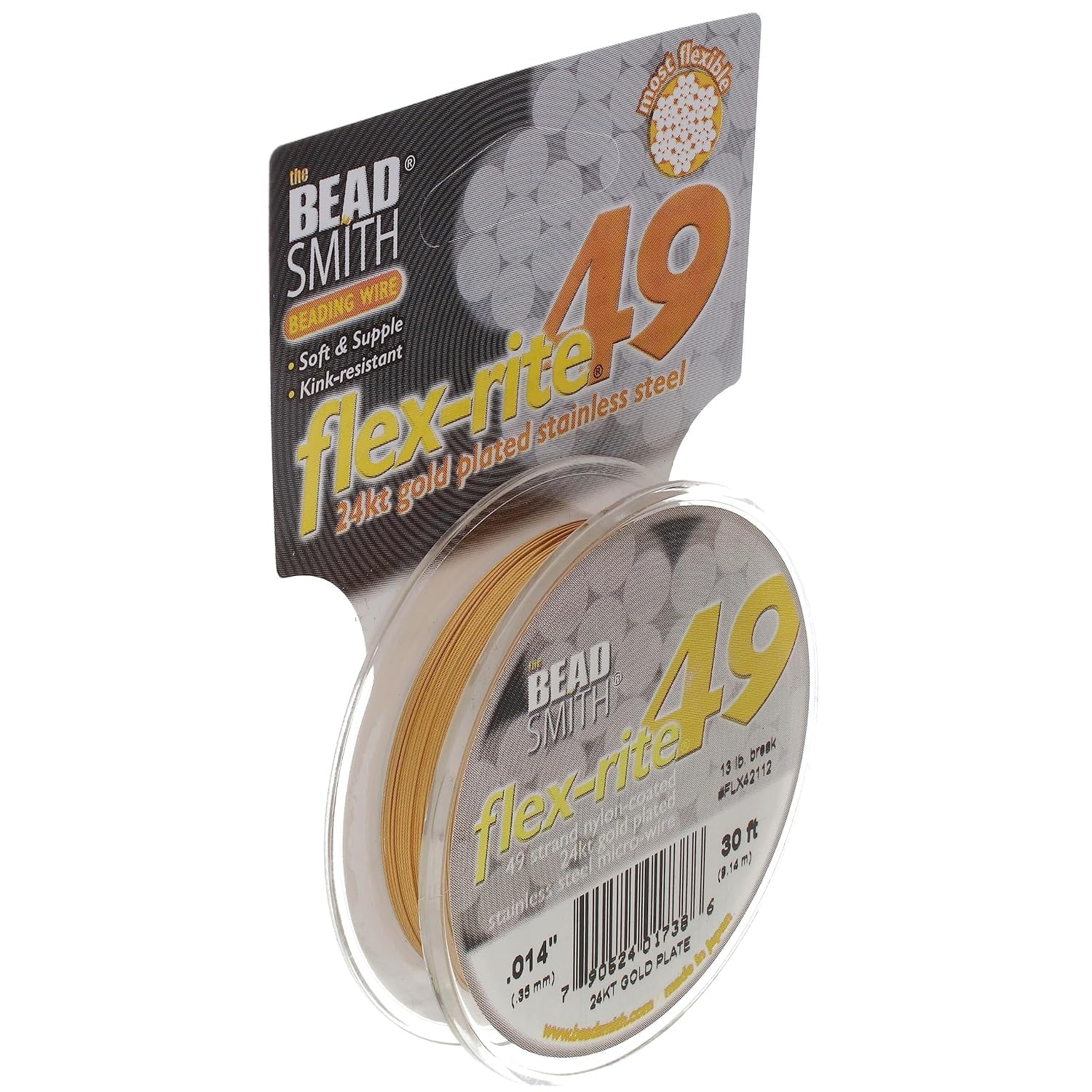 The Beadsmith Flex-Rite - Beading Wire, 49 Strand, Nylon Coated ...