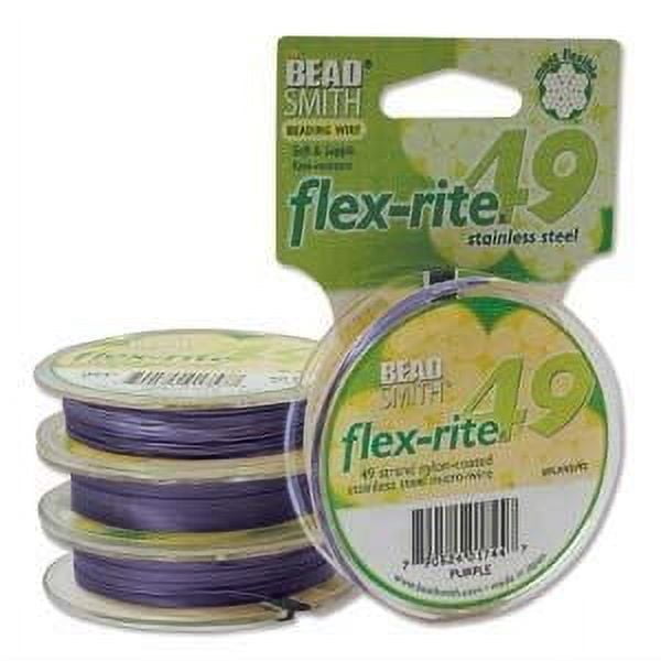 The Beadsmith Flex-Rite - Beading Wire, 49 Strand, Nylon Coated ...