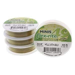 The Beadsmith Flex-Rite - Beading Wire, 49 Strand, Nylon Coated ...