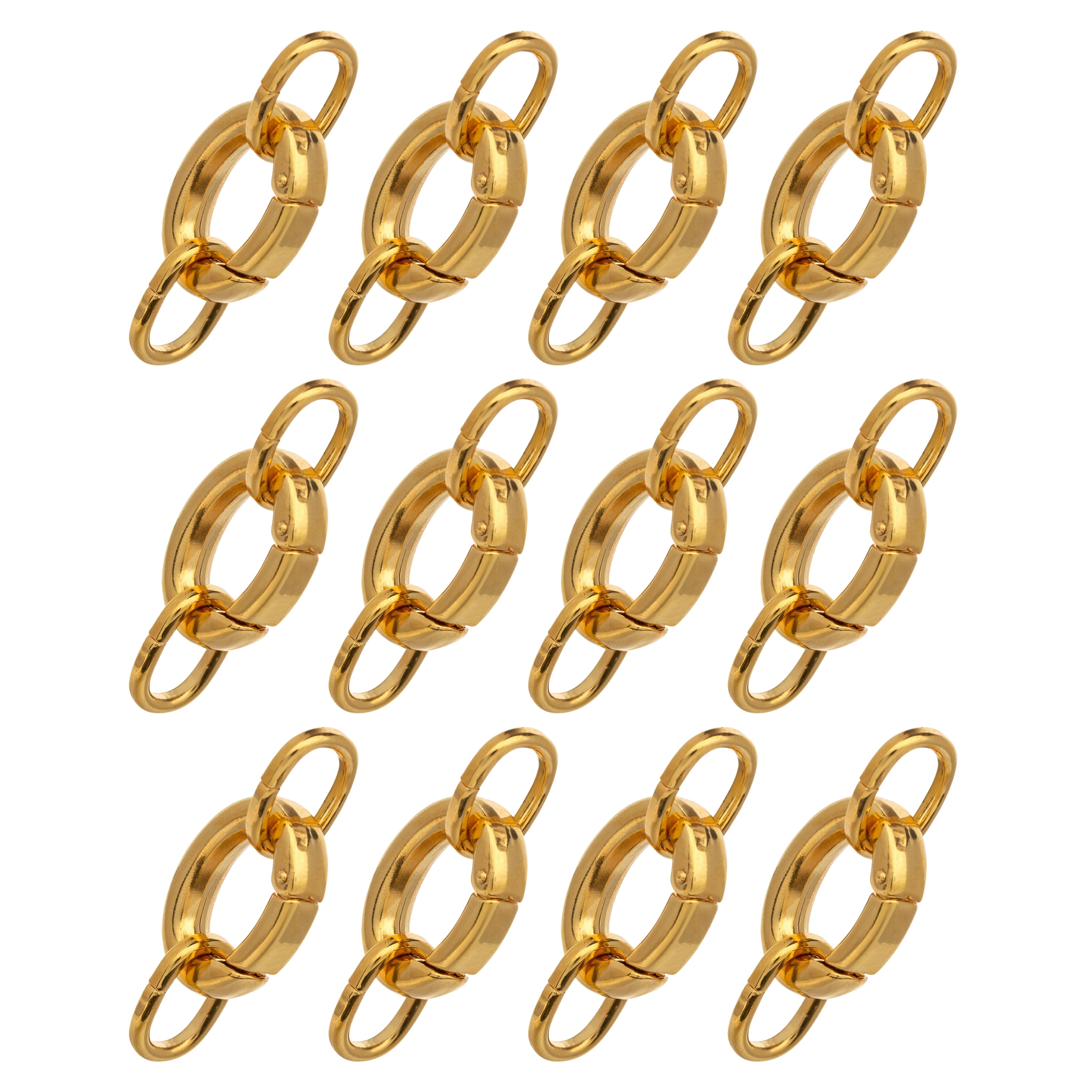The Beadsmith Gold-Plated Clasps – Large Oval Clasps, 20 x 15 mm, Bag ...