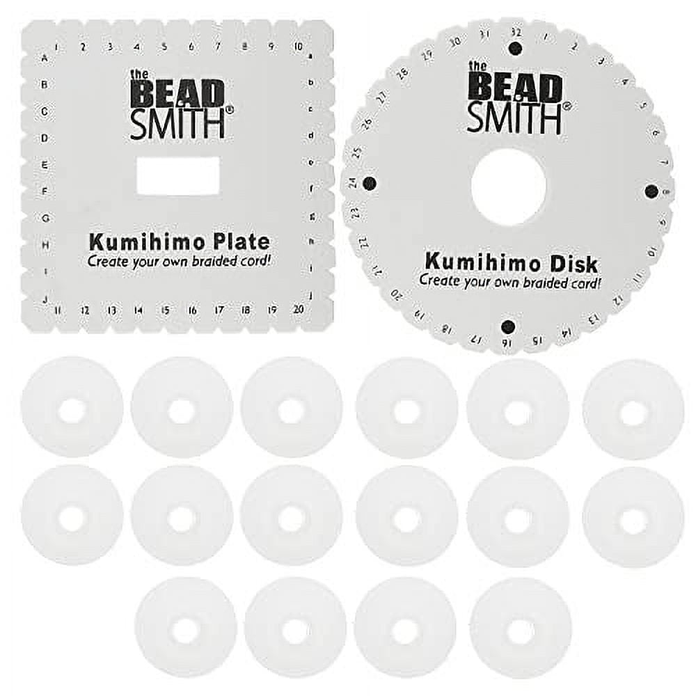The Beadsmith Kumihimo 3-Piece Combo – 6” Round and Square Disks – 16 ...