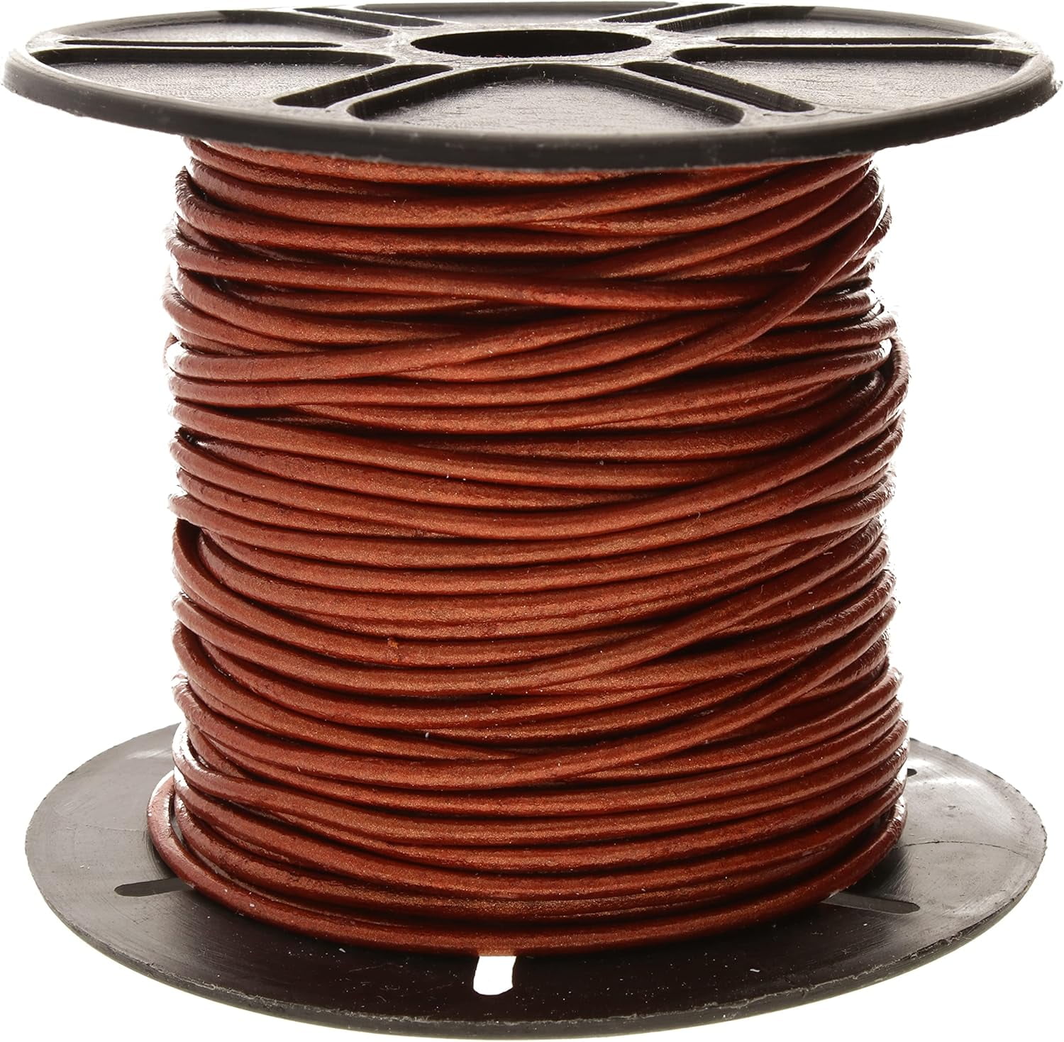 The Beadsmith Leather Cord – Metallic Copper– 1.5mm Spool – 25 Yards/22 ...