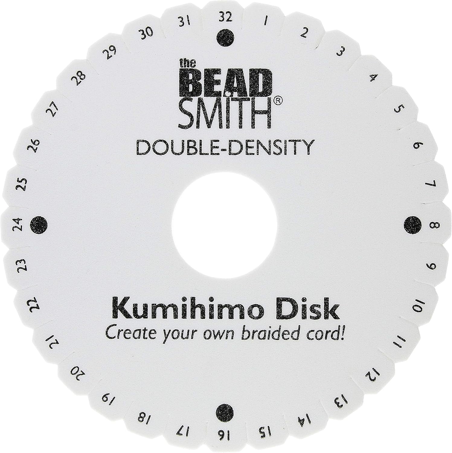 The Beadsmith Round Kumihimo Disk, 6 inch diameter, 0.75” (20mm) thick ...