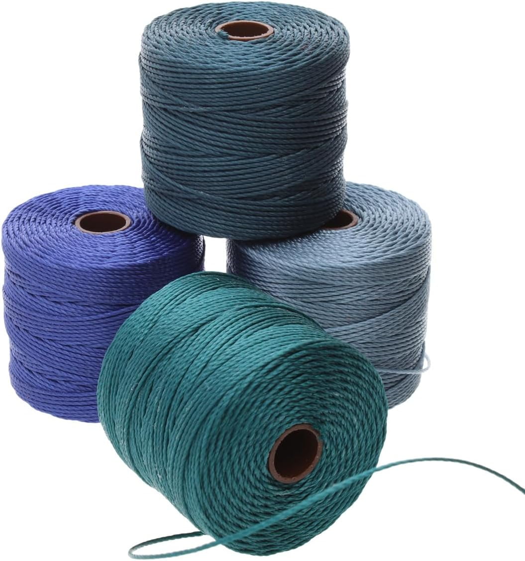 The Beadsmith S-Lon Bead Cord – .5 mm Nylon Cord, 12-Pack, Deep Blue ...