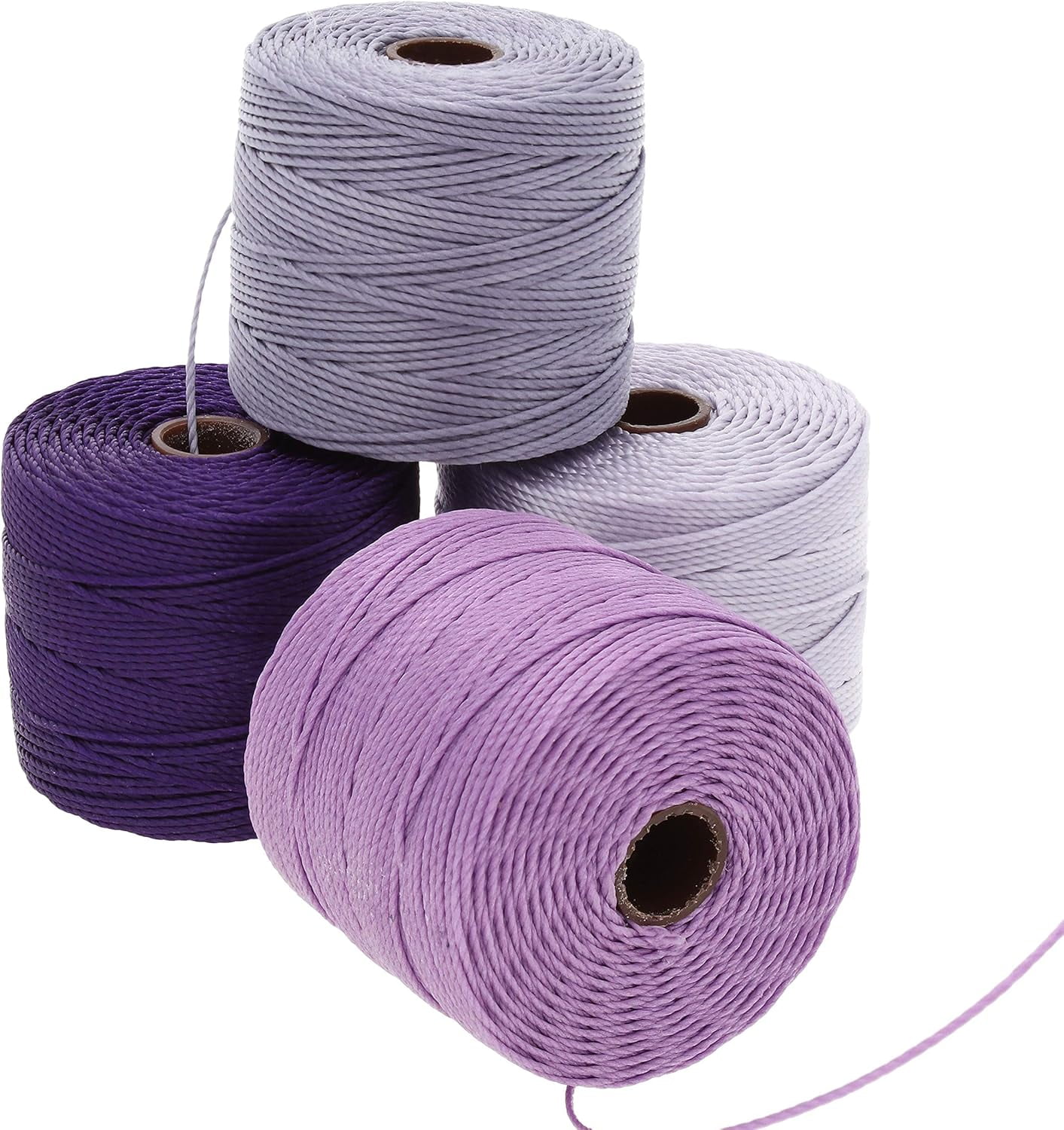 The Beadsmith S-Lon Bead Cord – .5 mm Nylon Cord, 12-Pack, Lilac Mix ...