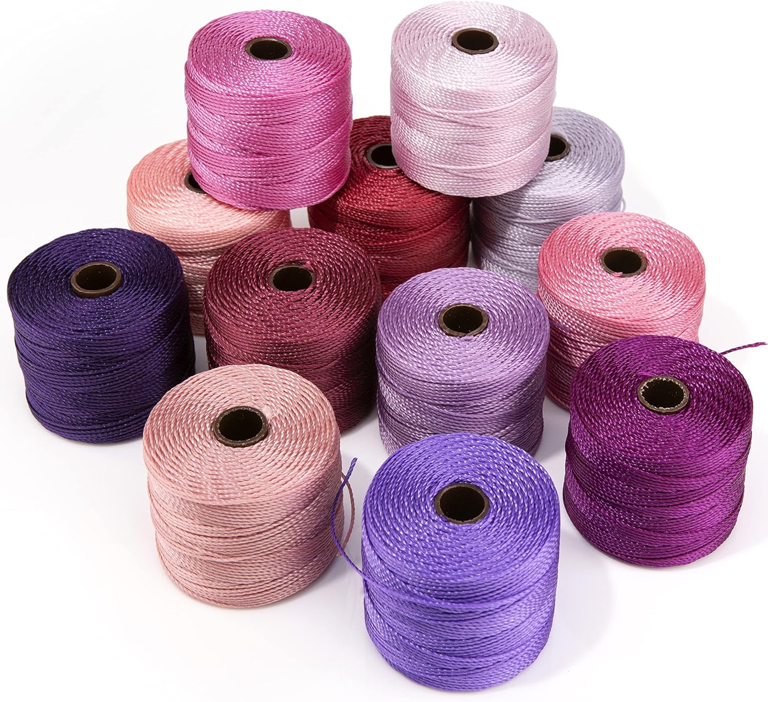 The Beadsmith S-Lon Bead Cord – .5 mm Nylon Cord, 12-Pack, Spring Mix ...