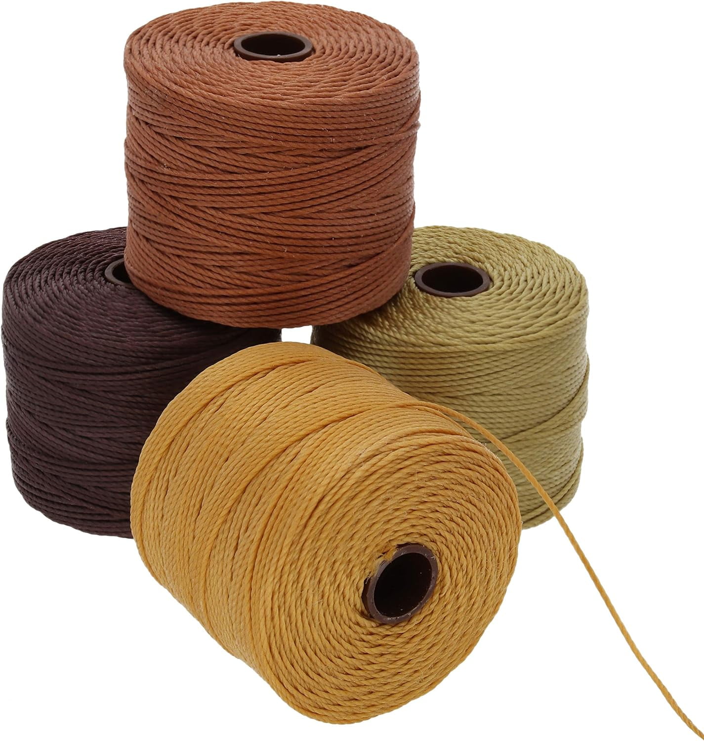 The Beadsmith S-Lon Bead Cord, 0.5mm Nylon Thread, 12-Pack Wheatberry ...