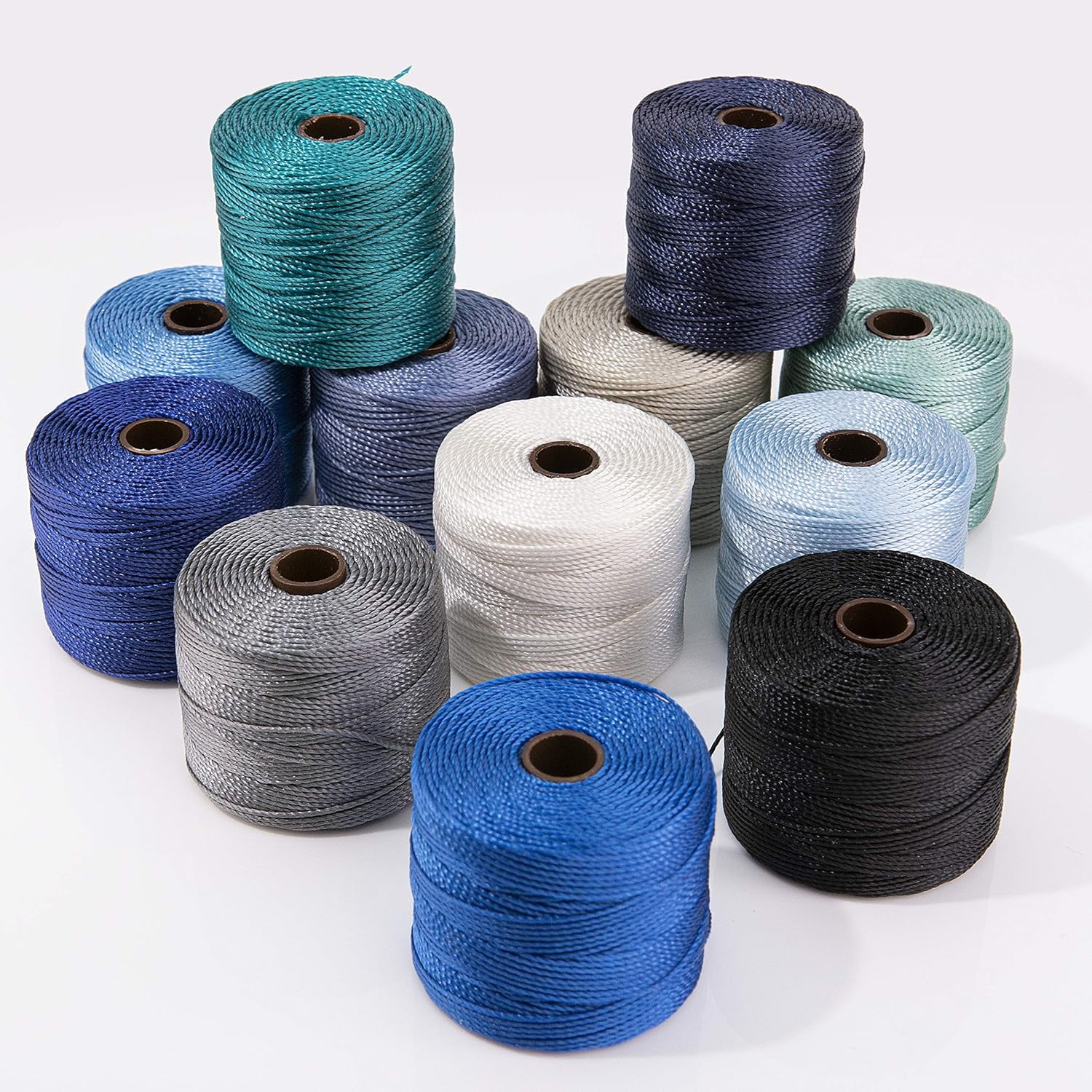 The Beadsmith S-Lon Bead Cord – .5 mm Nylon Cord, 12-Pack, Winter Mix ...