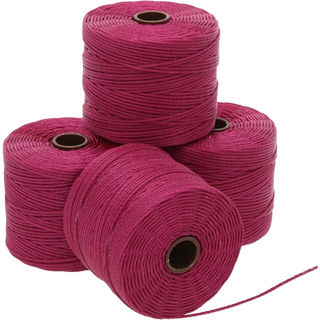 The Beadsmith S-Lon Bead Cord – .5 mm Twisted Nylon Cord, 4 Spools ...