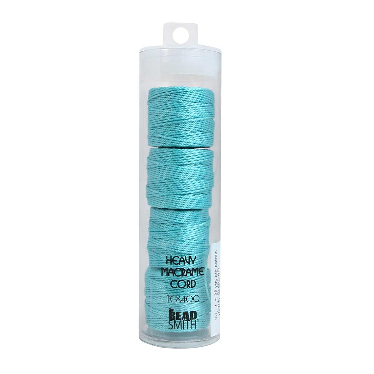 The Beadsmith S-Lon Heavy Nylon Cord – Aqua Color – TEX400, .9mm ...