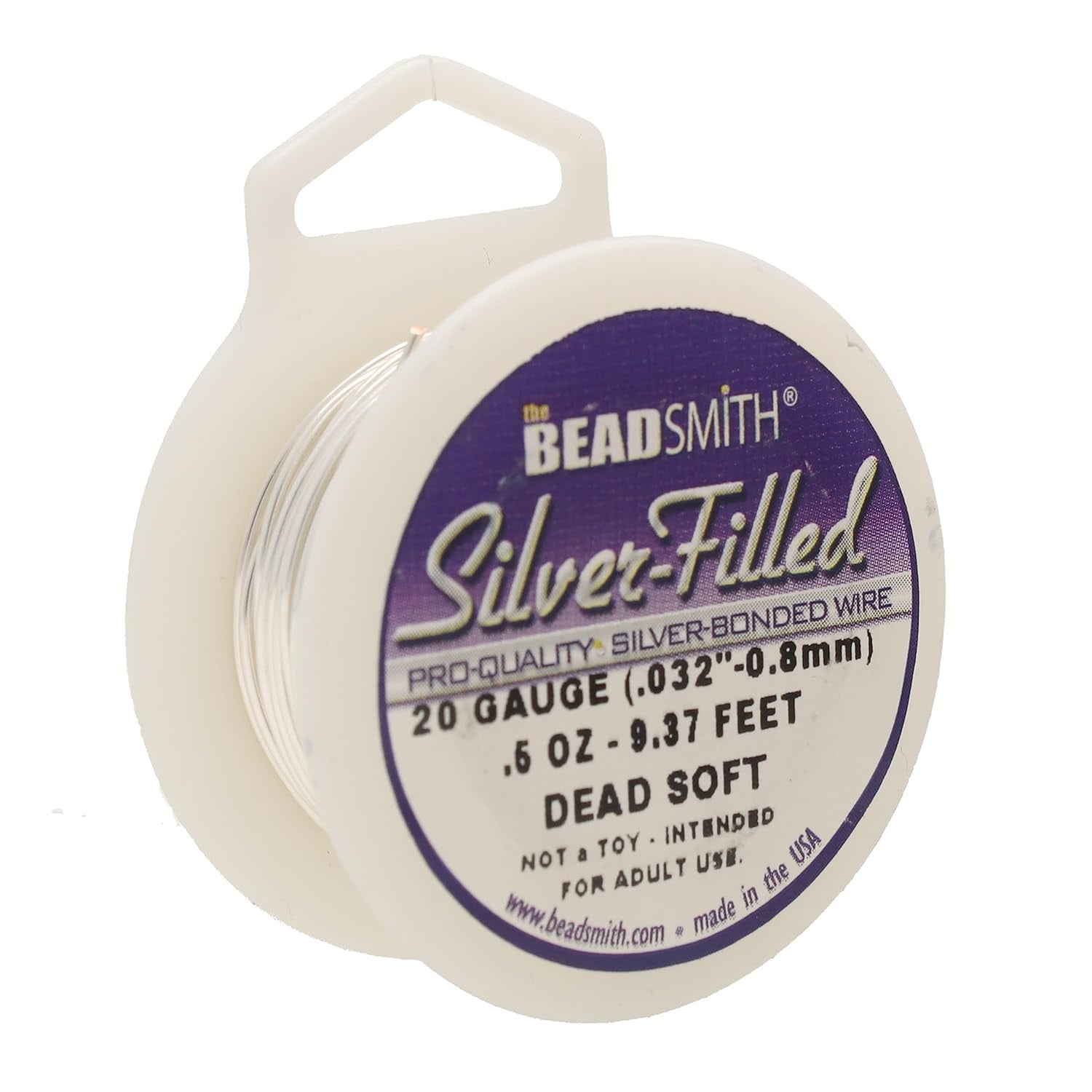The Beadsmith Silver Filled Wire, 20 Gauge Dead Soft Round - 0.5 oz (9 ...