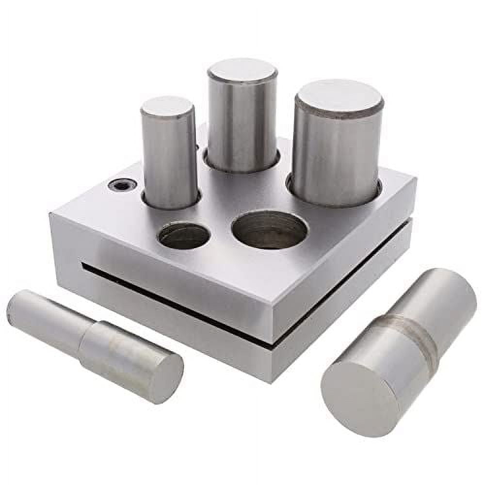 The Beadsmith Steel Large Circle Disc Cutter Set with 5 Punches and Die ...