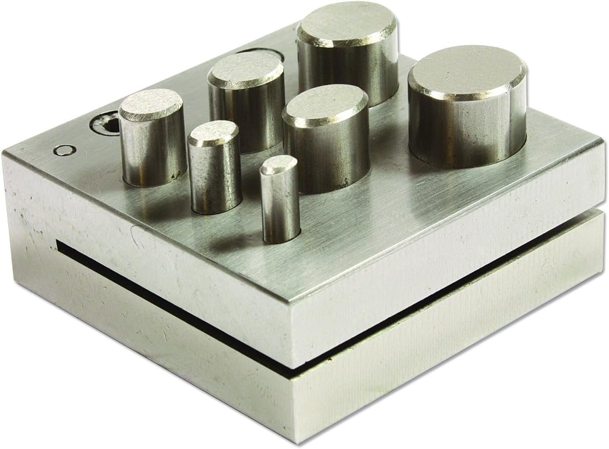 The Beadsmith Steel Oval Disc Cutter Set with 7 Punches and Die. Tool ...