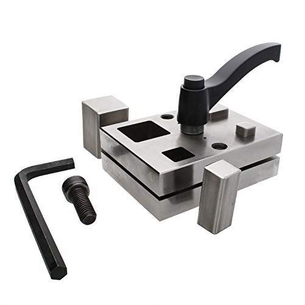 The Beadsmith Steel Square Disc Cutter Set w/ 4 Punches, Die, Lever ...