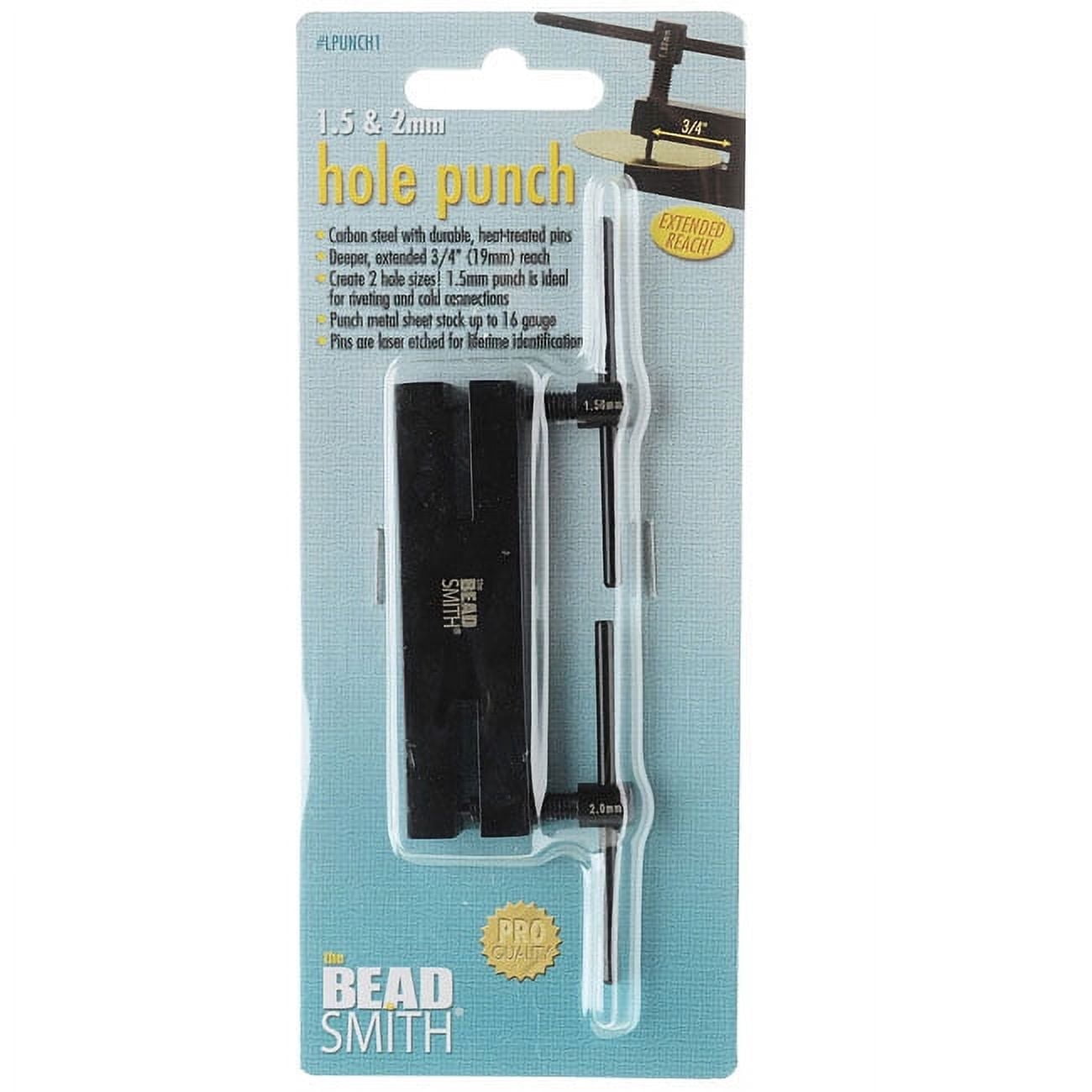 The Beadsmith Two-Hole Metal Punch, Makes 1.5 and 2mm Holes - Walmart.com