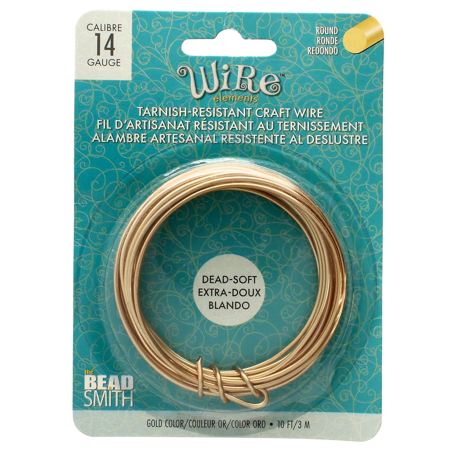 The Beadsmith Wire Elements Craft Wire – Tarnish Resistant, Soft Temper, Round, Rose Gold Color ...