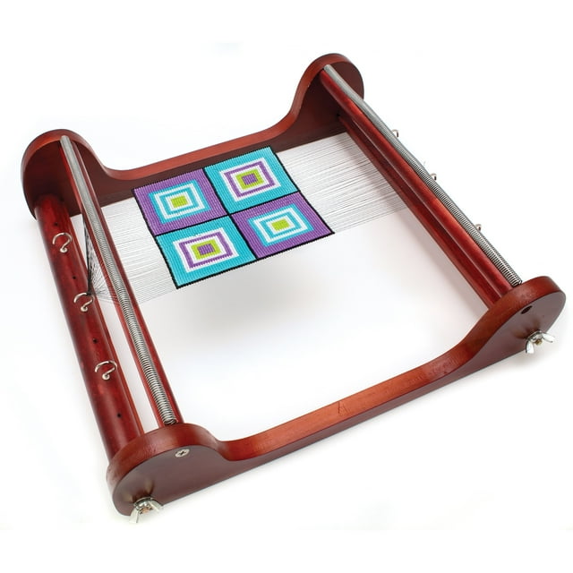 The Beadsmith Wooden Bead Loom, 12.5” x 13” x 3.5”, Includes Assembly ...