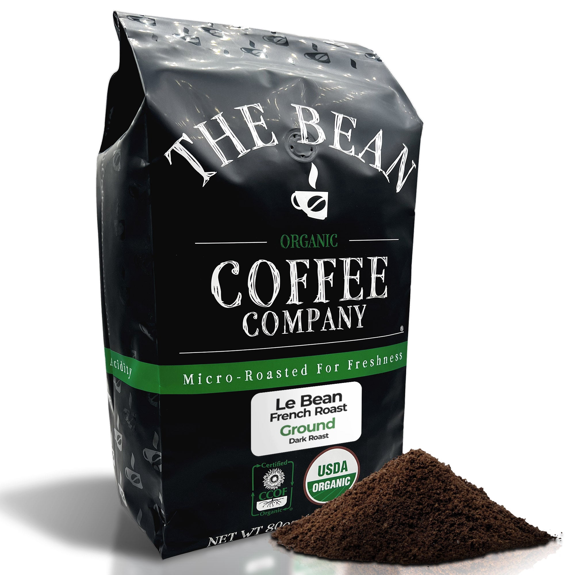 The Bean Organic Coffee Company, Ground Coffee, 5lb, Dark French Roast ...