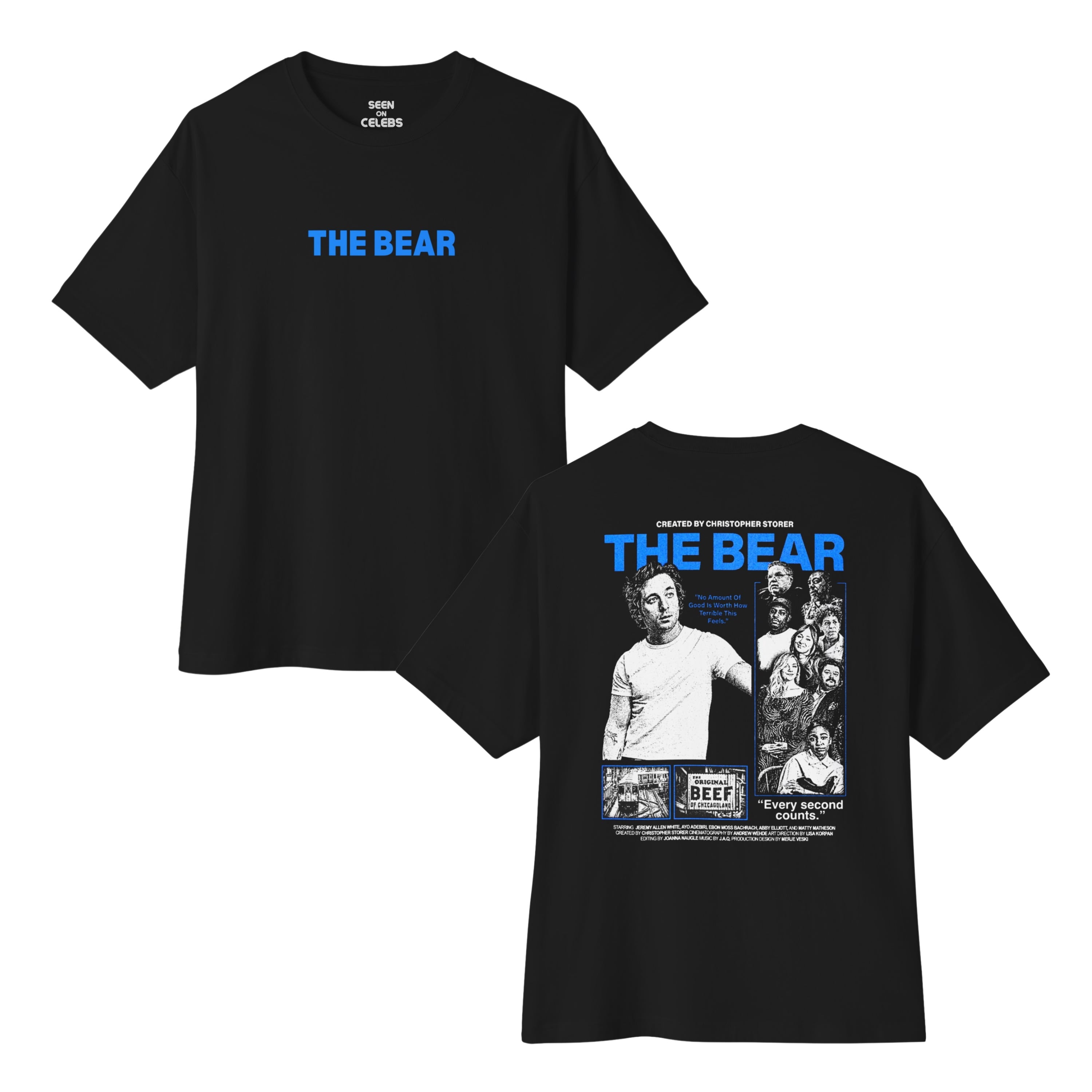 The Bear TV Show | Full Cast Chicago - Every Second Counts T-shirt | TV ...
