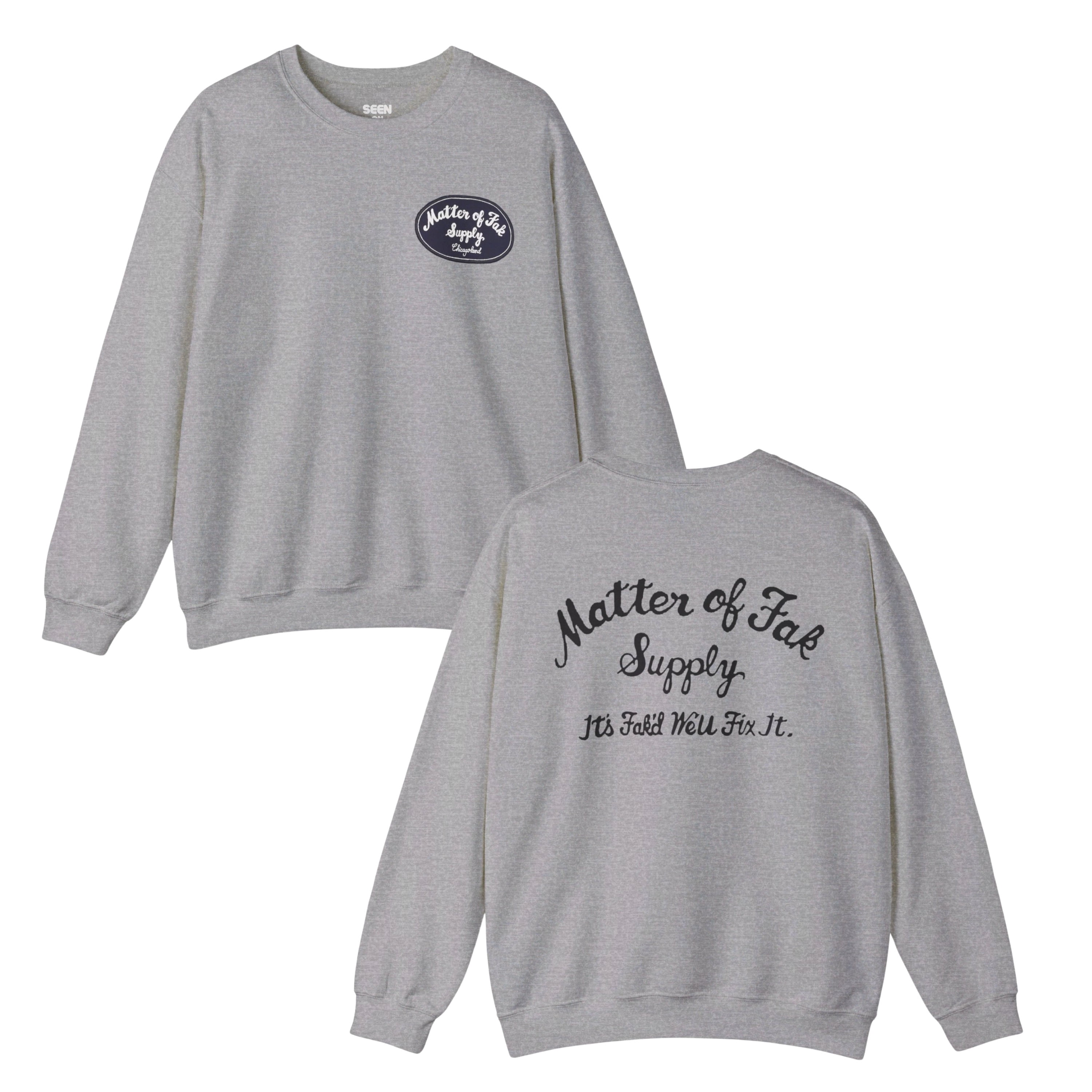 The Bear TV Show | Matter Of Fak Supply Co. Crewneck Sweater | It's Fak ...